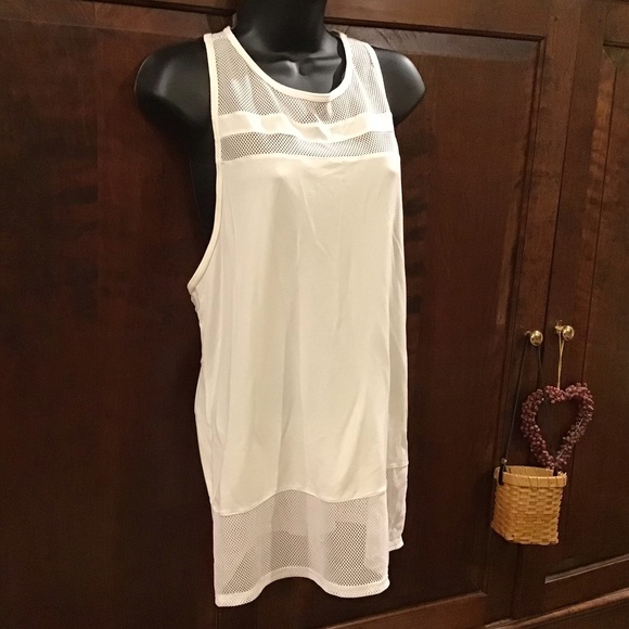 Fabletics | Tops | Fabletics White Tunic Tankcoverup Euc Like New ...